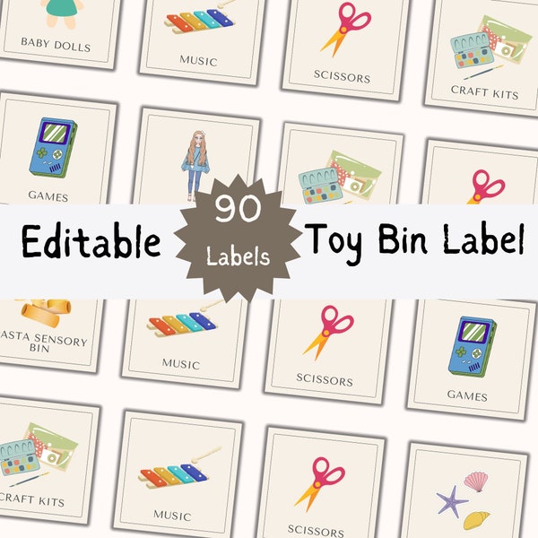 Toy Bin Labels - Etsy