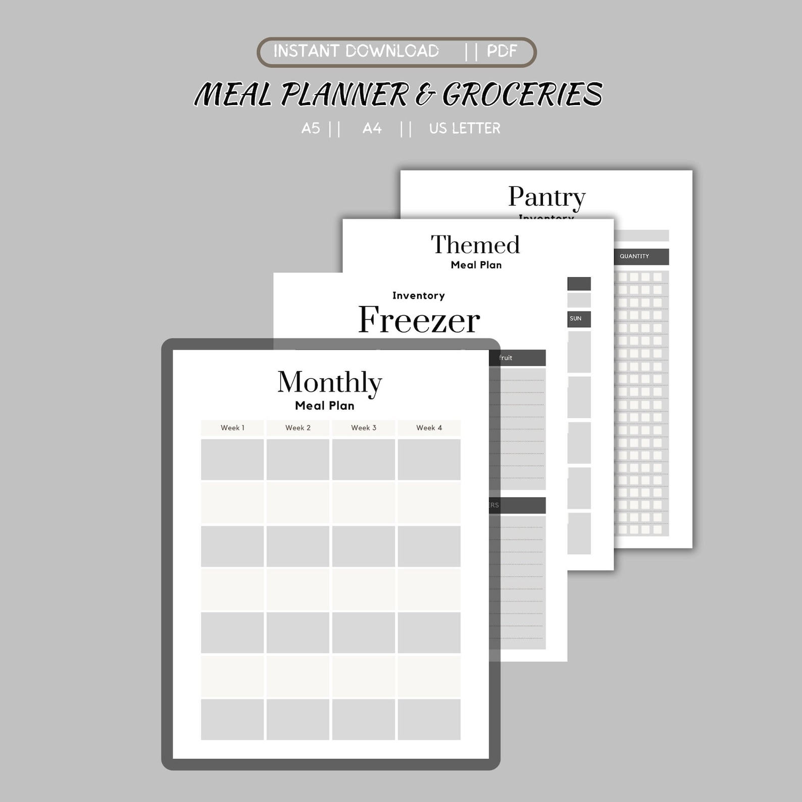 Editable Meal Planner, Budget Meal Planner, Family Meal Planner ...