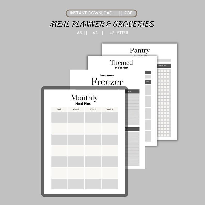 Editable Meal Planner, Budget Meal Planner, Family Meal Planner ...
