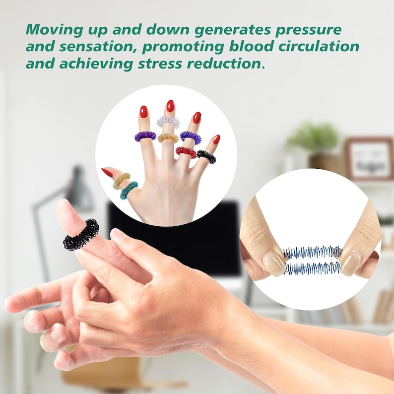 Anxiety ADHD Fidget Toy Rings for Kids & Adults, Fidget Rings, Anxiety ...