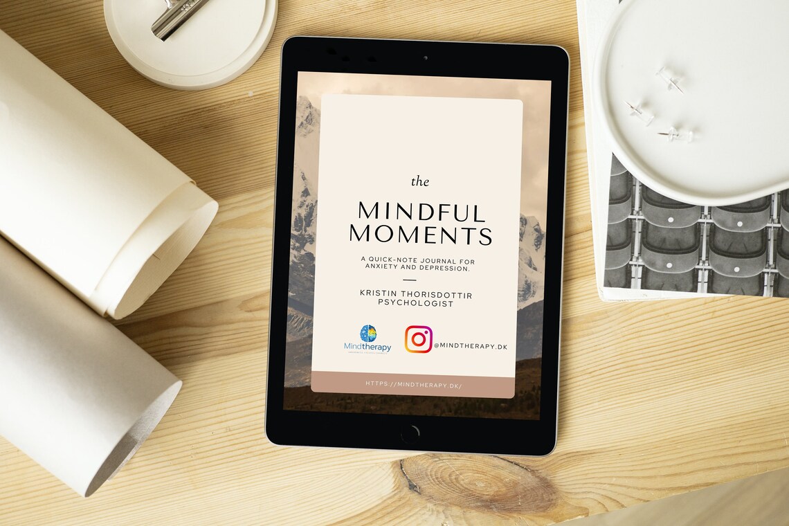 The Mindful Moments: Therapy & Anxiety Journal Worksheets, Mental ...