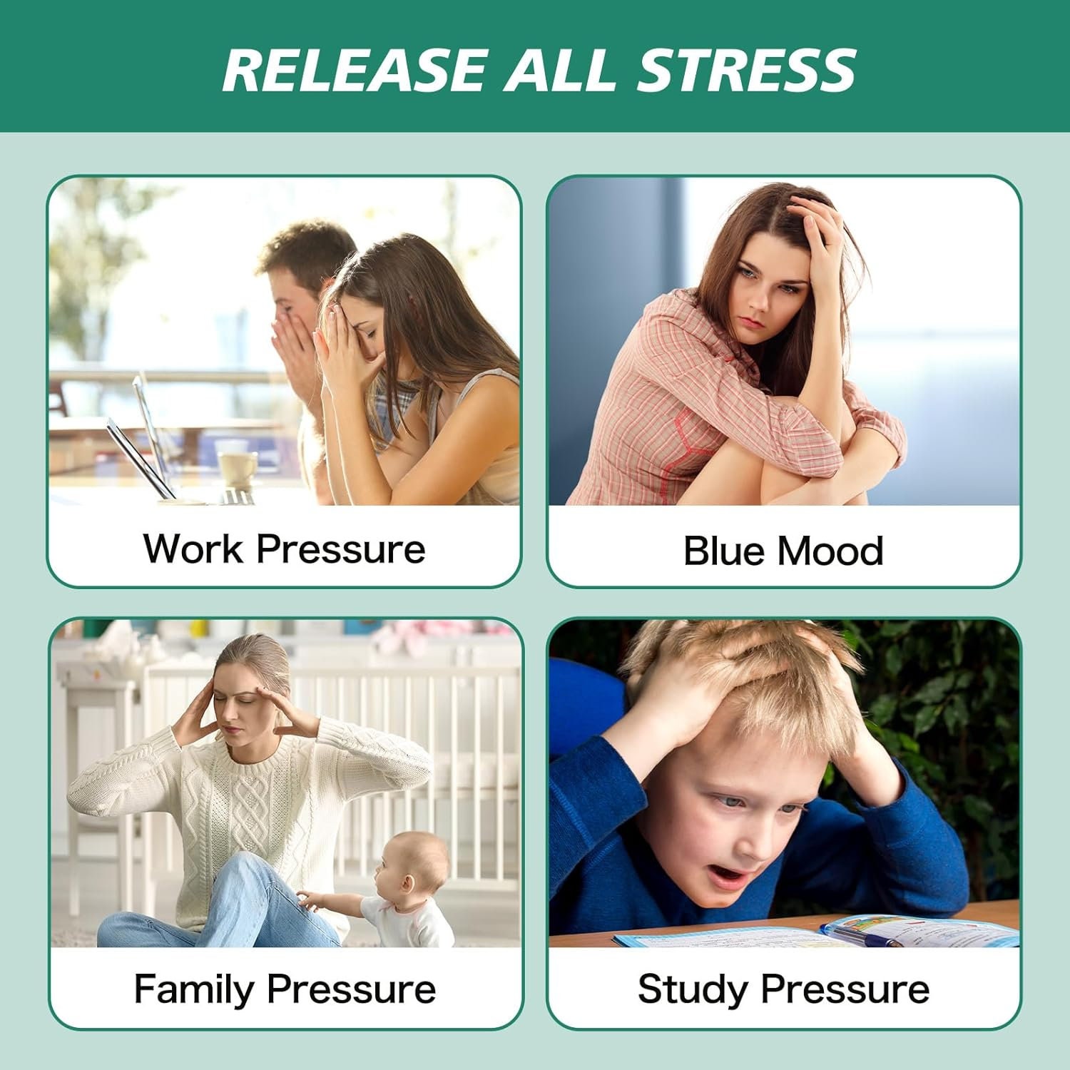 Anxiety ADHD Fidget Toy Rings for Kids & Adults, Fidget Rings, Anxiety ...