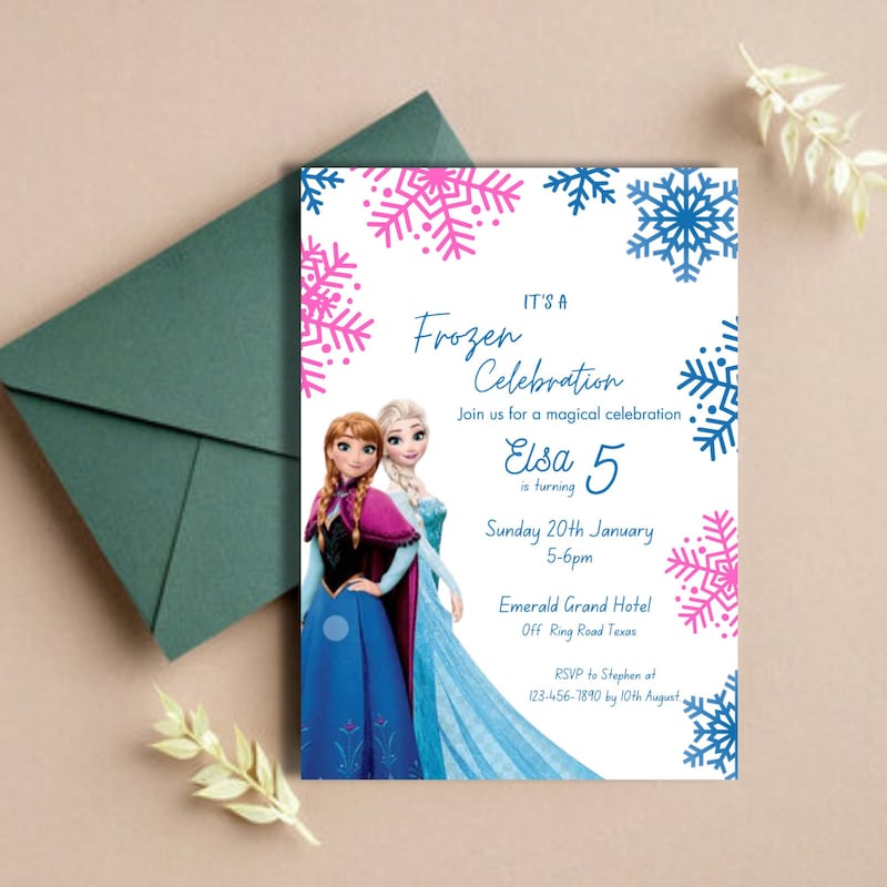 Frozen Invitation - Etsy