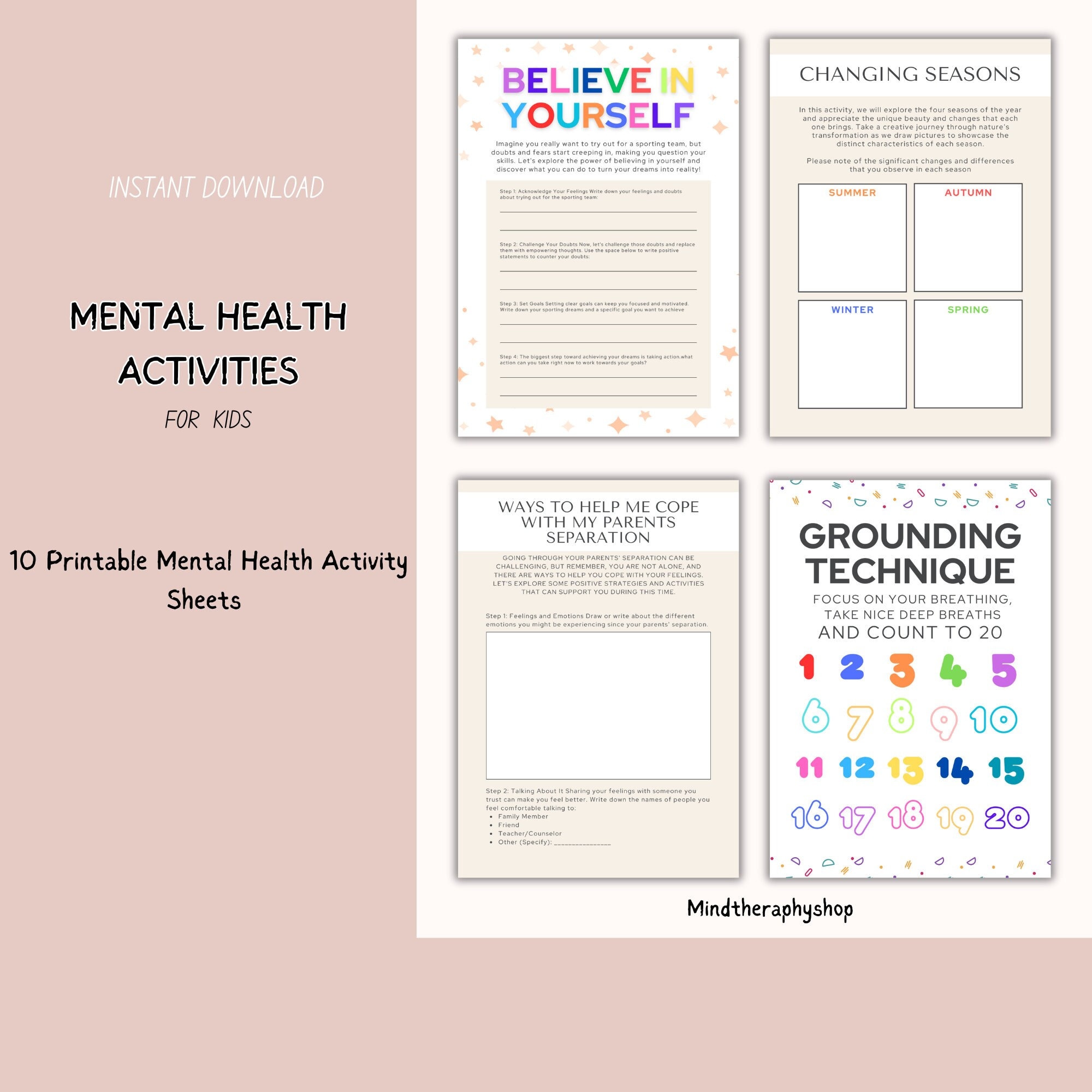 Kids Mental Health,therapy Worksheet,therapy Tools,mental Health ...