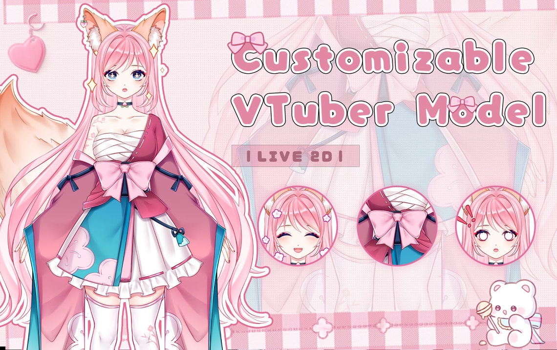 Custom LIVE2D Vtuber Model/vtuber Design/custom Vtuber Model/vtuber Model/vtuber Commission ...