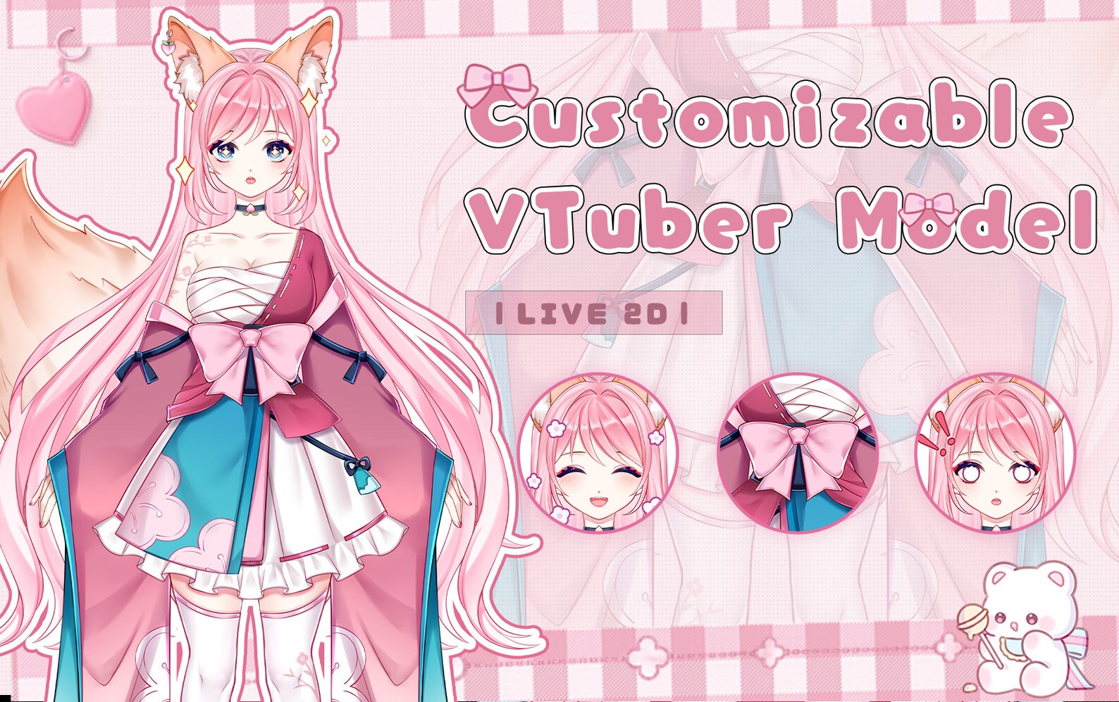 Custom LIVE2D Vtuber Model/vtuber Design/custom Vtuber Model/vtuber Model/vtuber Commission ...