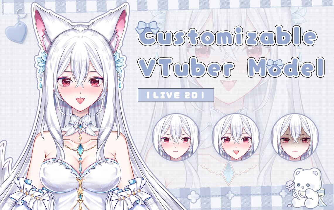 Custom LIVE2D Vtuber Model/vtuber Design/custom Vtuber Model/vtuber Model/vtuber Commission ...