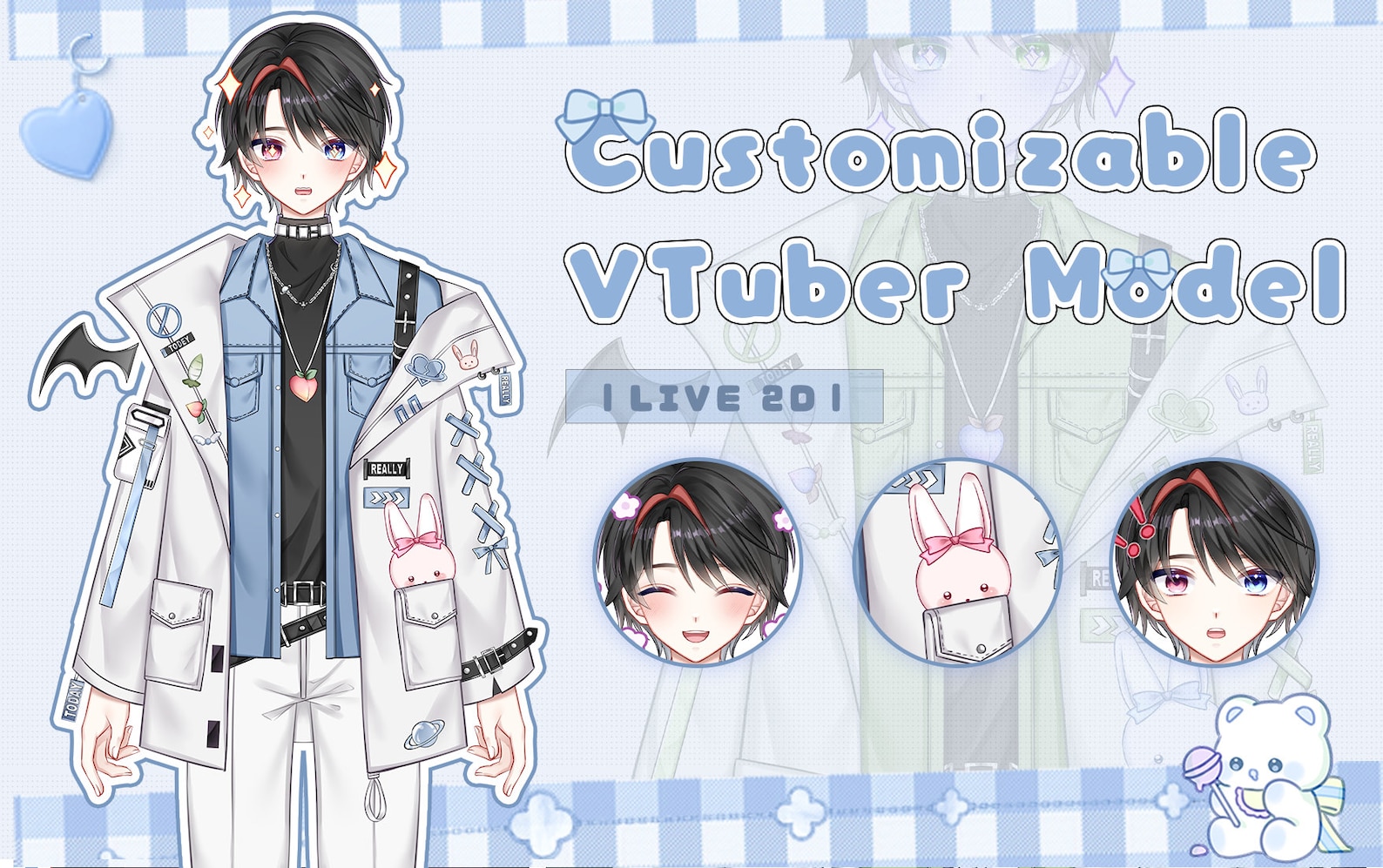 Custom LIVE2D Vtuber Model/vtuber Design/custom Vtuber Model/vtuber ...