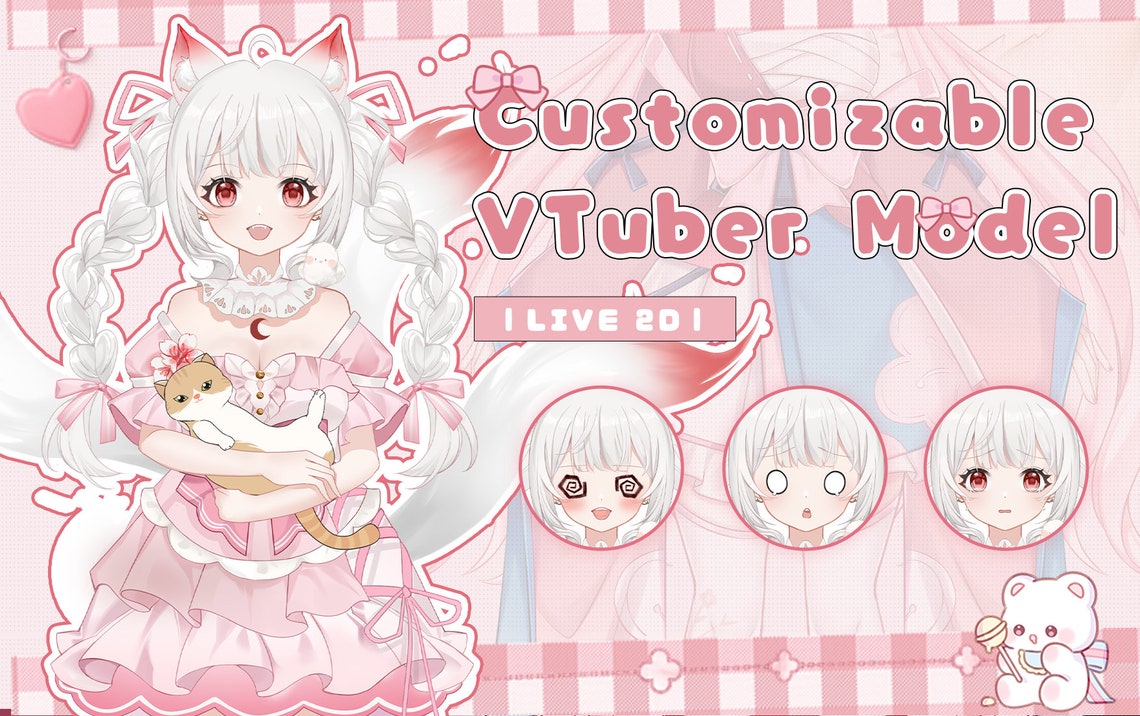 Custom LIVE2D Vtuber Model/vtuber Design/custom Vtuber Model/vtuber Model/vtuber Commission ...