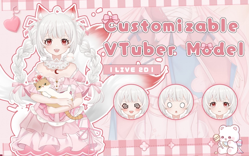 Custom LIVE2D Vtuber Model/vtuber Design/custom Vtuber Model/vtuber ...