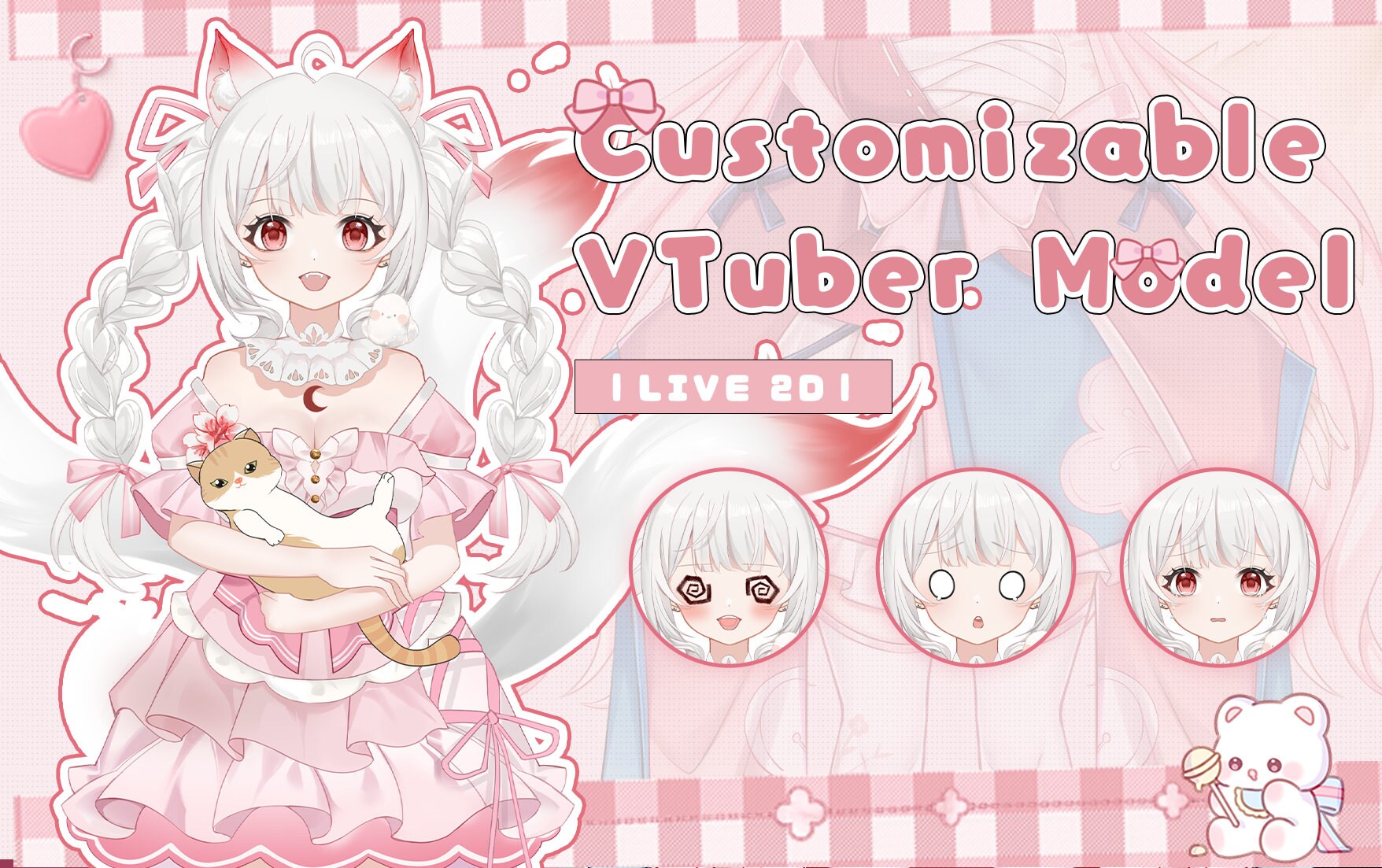 Custom LIVE2D Vtuber Model/vtuber Design/custom Vtuber Model/vtuber ...
