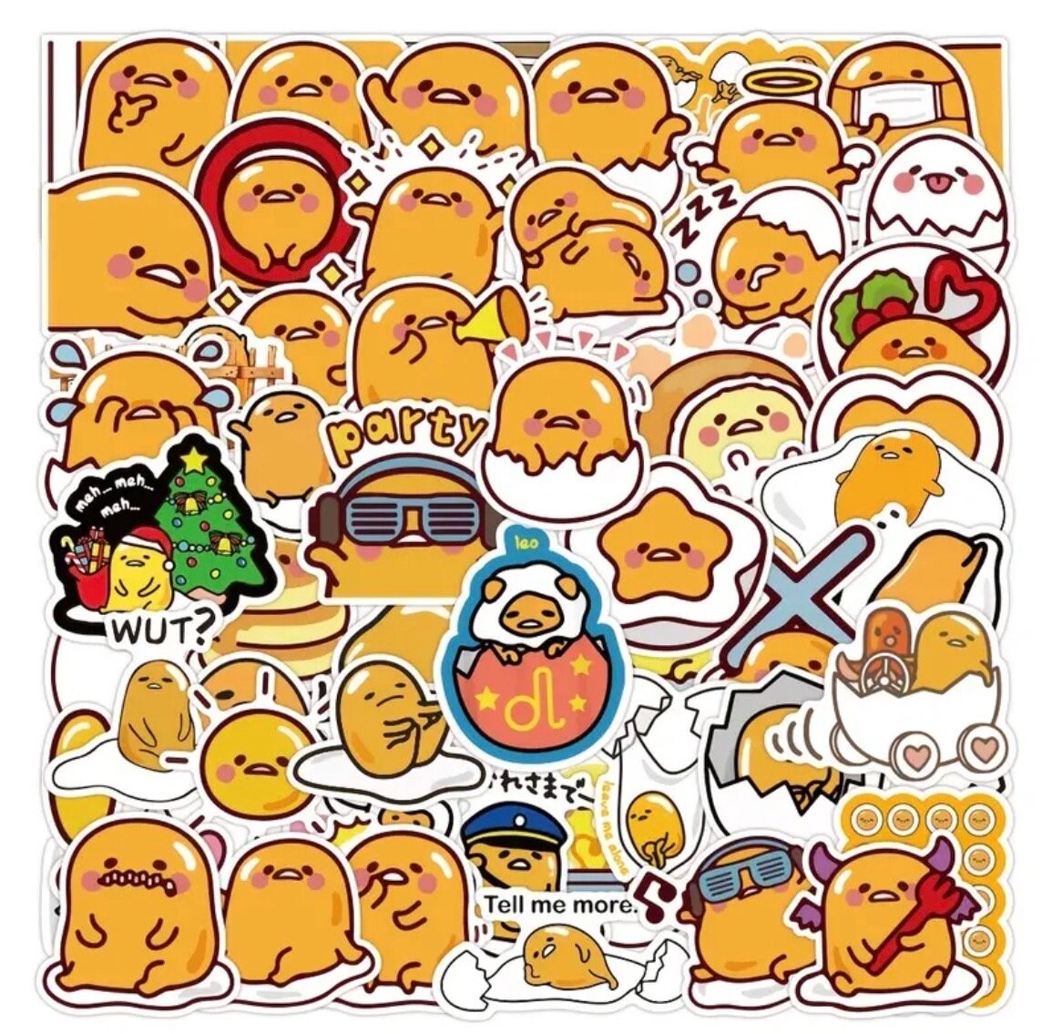 Japanese Egg Yolk Stickers 10 Pcs - Etsy