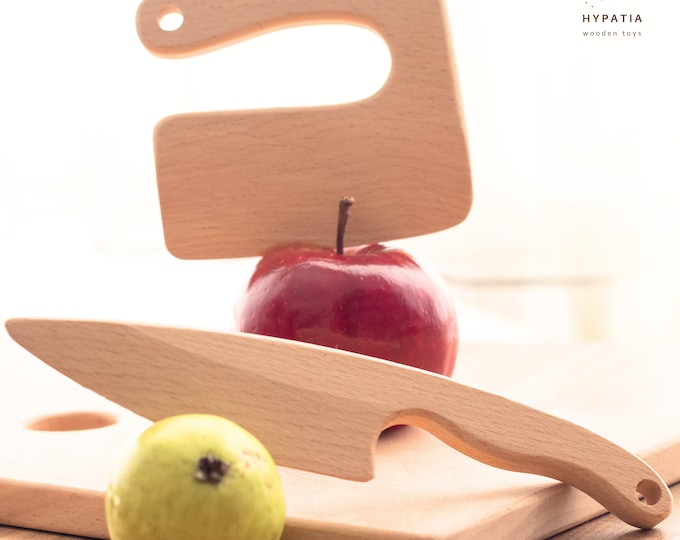 Montessori Wooden Knife for Kids, Child Safe Knife, Toddler Vegetable ...
