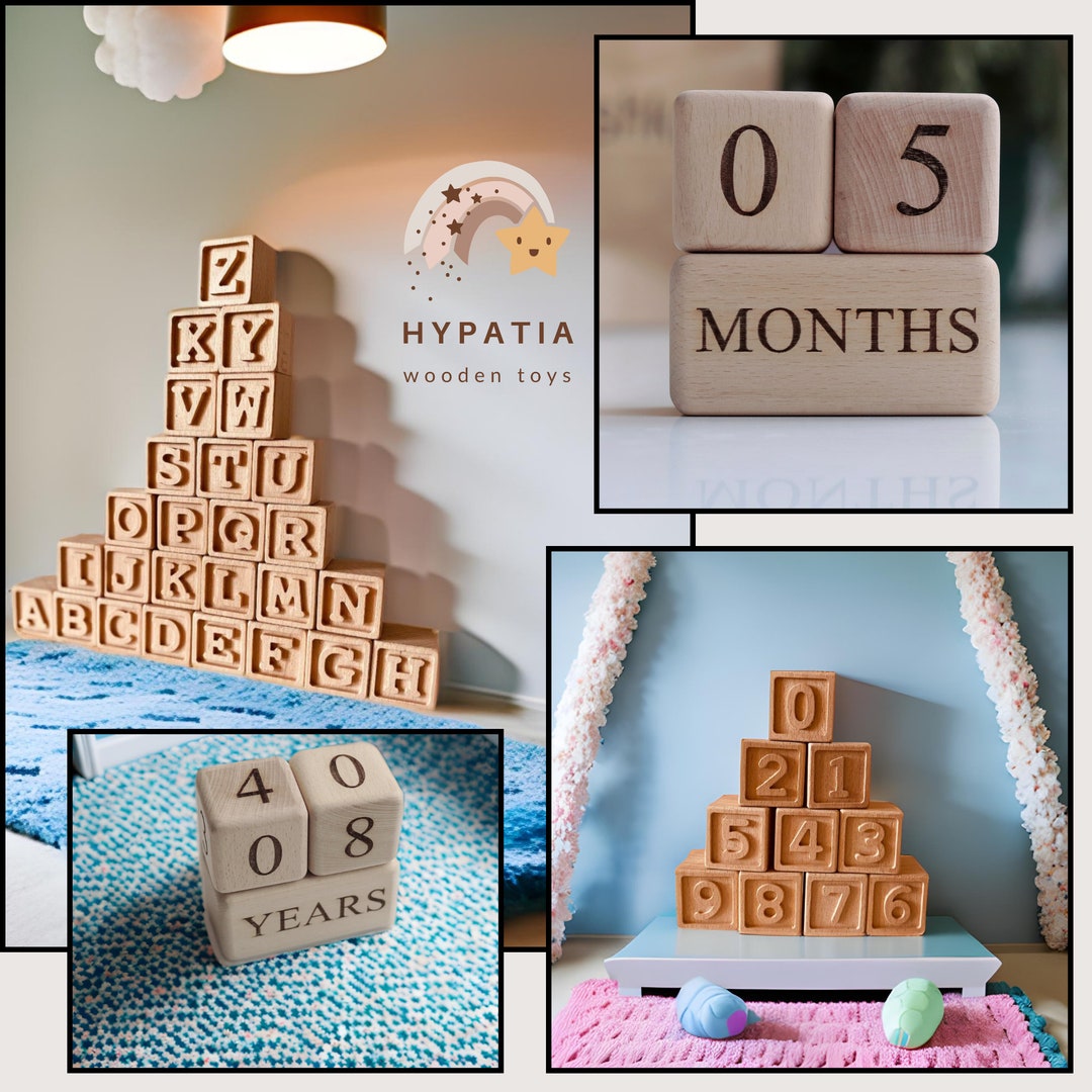 Wooden Alphabet Blocks Personalized Baby Name Blocks ABC - Etsy