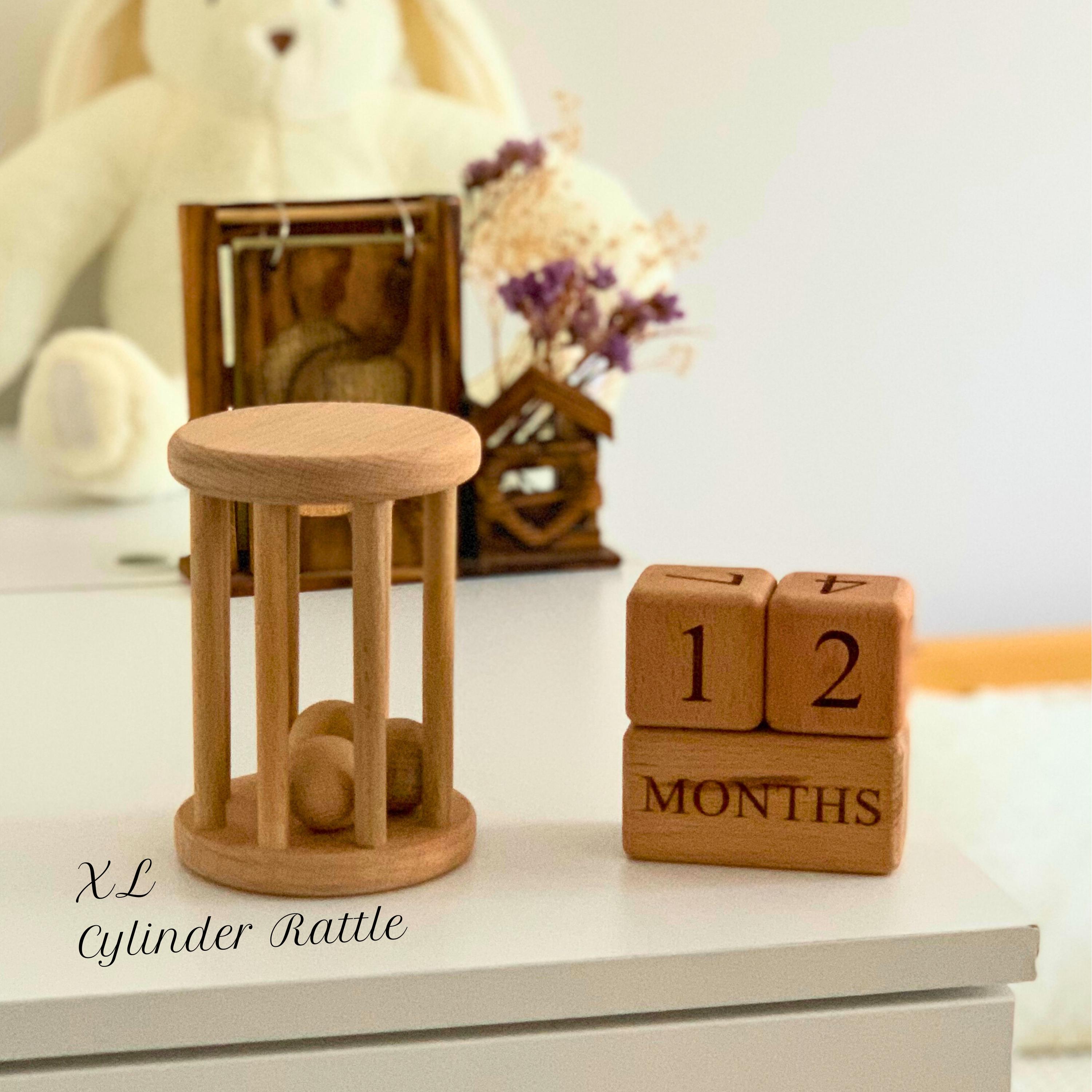 Wooden Milestone Blocks & Montessori Giraffe Toy | Personalized Newborn ...