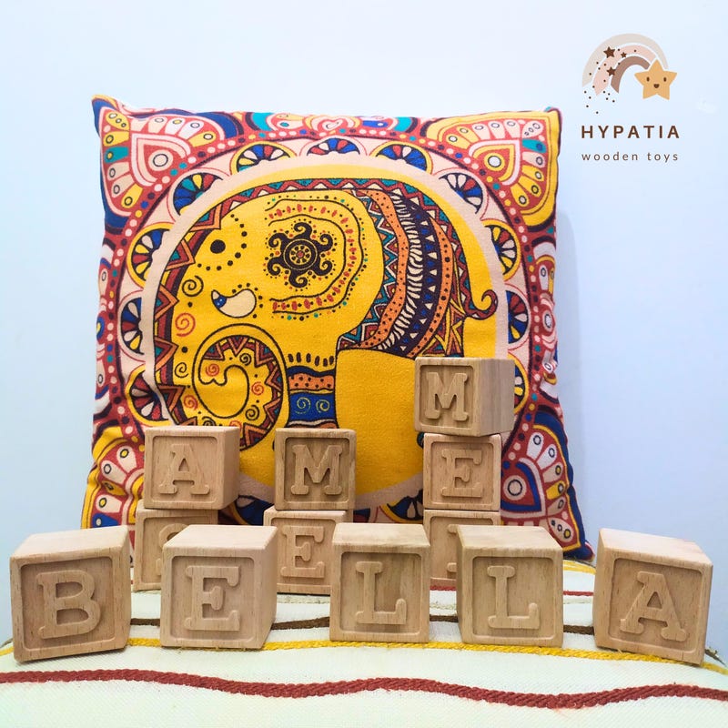 Alphabet and Number Blocks - Etsy