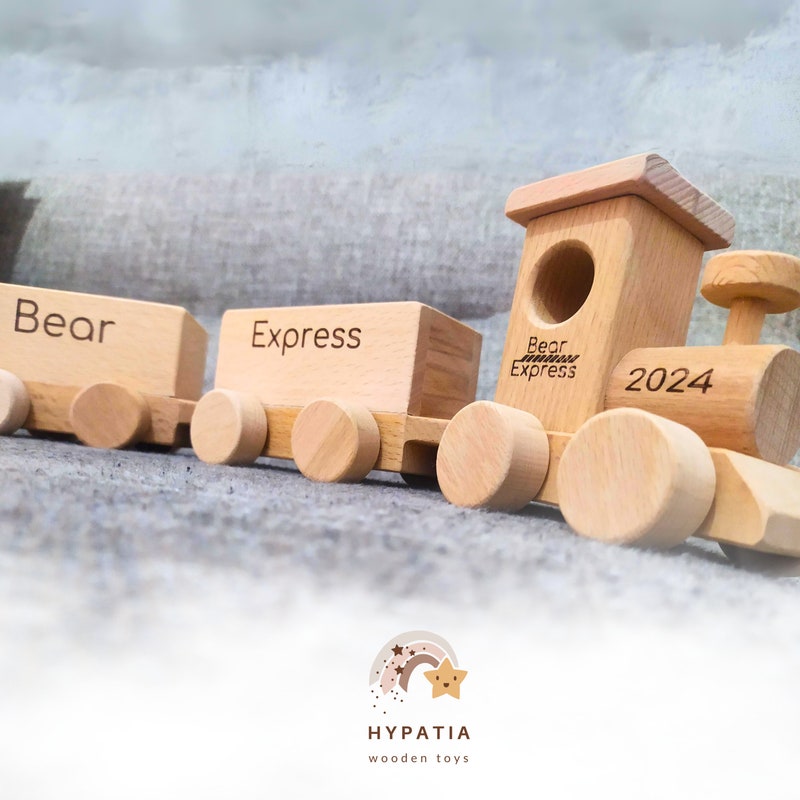 Wooden Train - Etsy