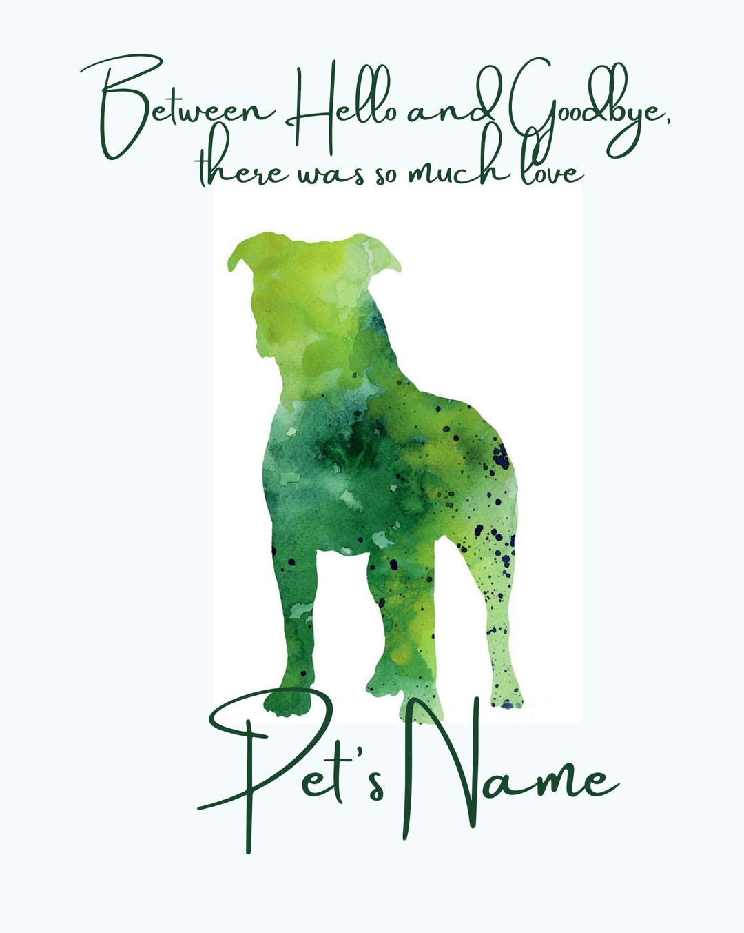 Personalized Pet Loss Poem. Digital Download Pitbull Loss, Pet Memorial ...