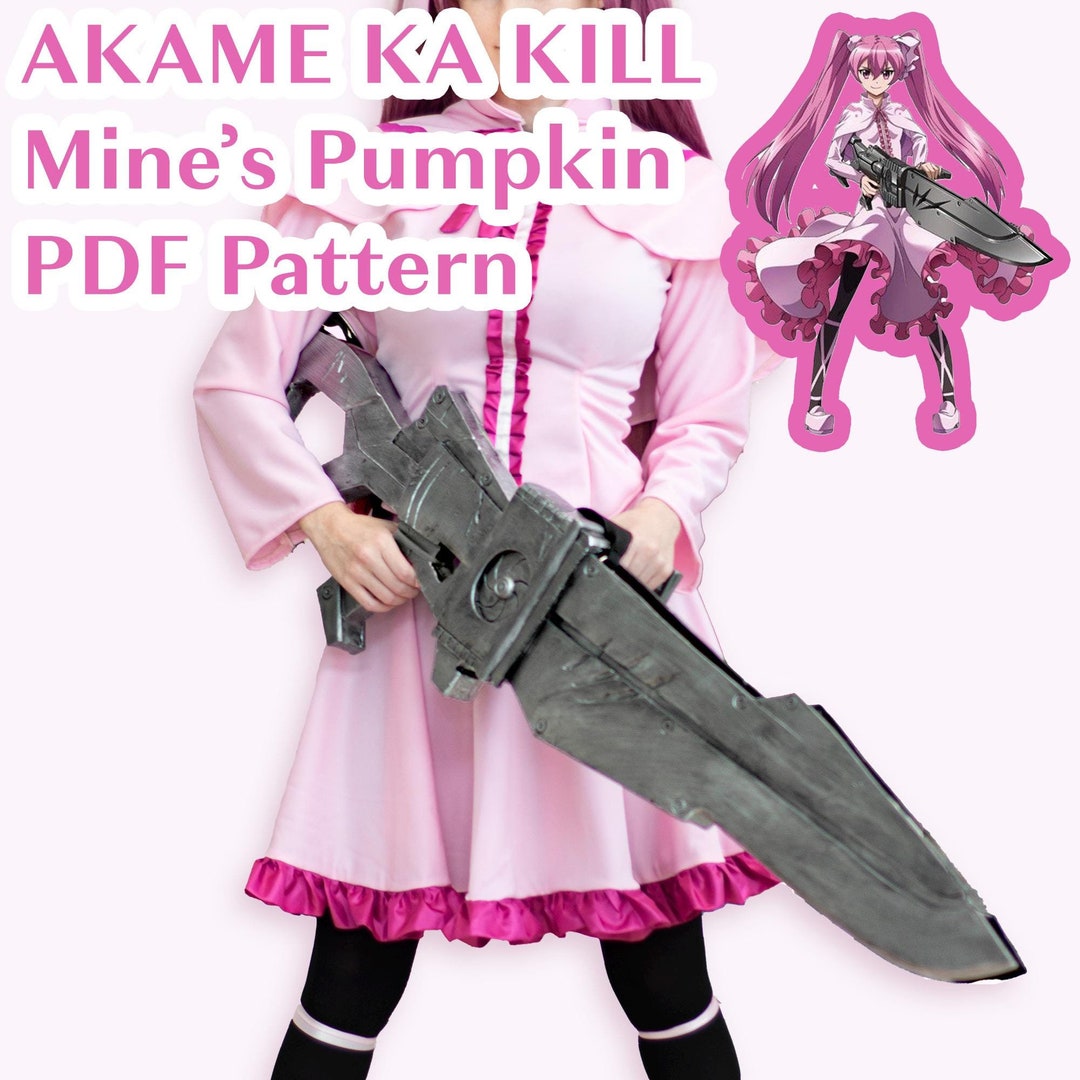 Anime Cosplay Mine Akame Ga Kill Pumpkin PDF Pattern for EVA Foam Prop ...