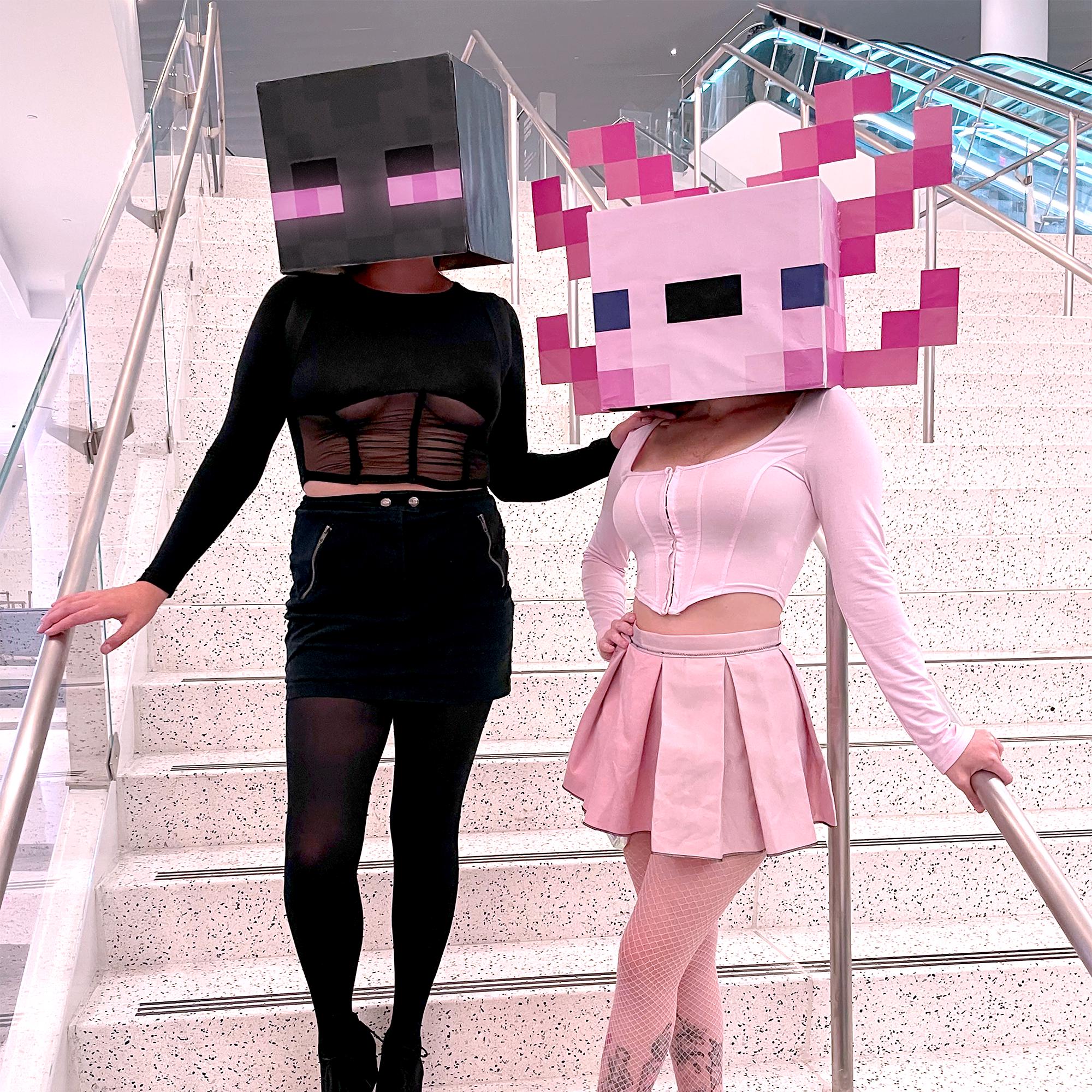 Axolotl Minecraft Head Costume Printable PDF Template - Etsy