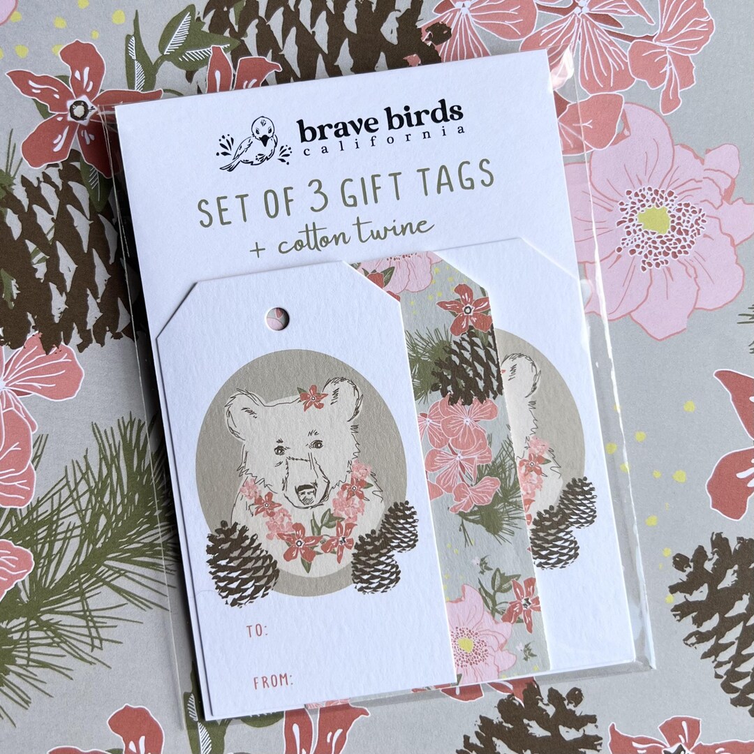 Bear Celebration Gift Tags, Set of 3 - Etsy