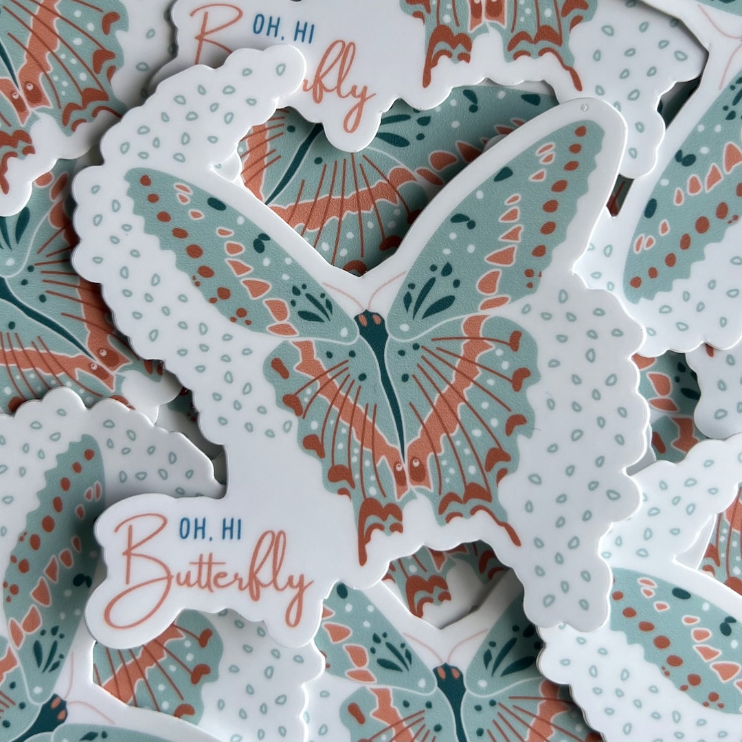 Blue Butterfly Vinyl Sticker: Water Bottle, Laptop Decal (3") - Etsy
