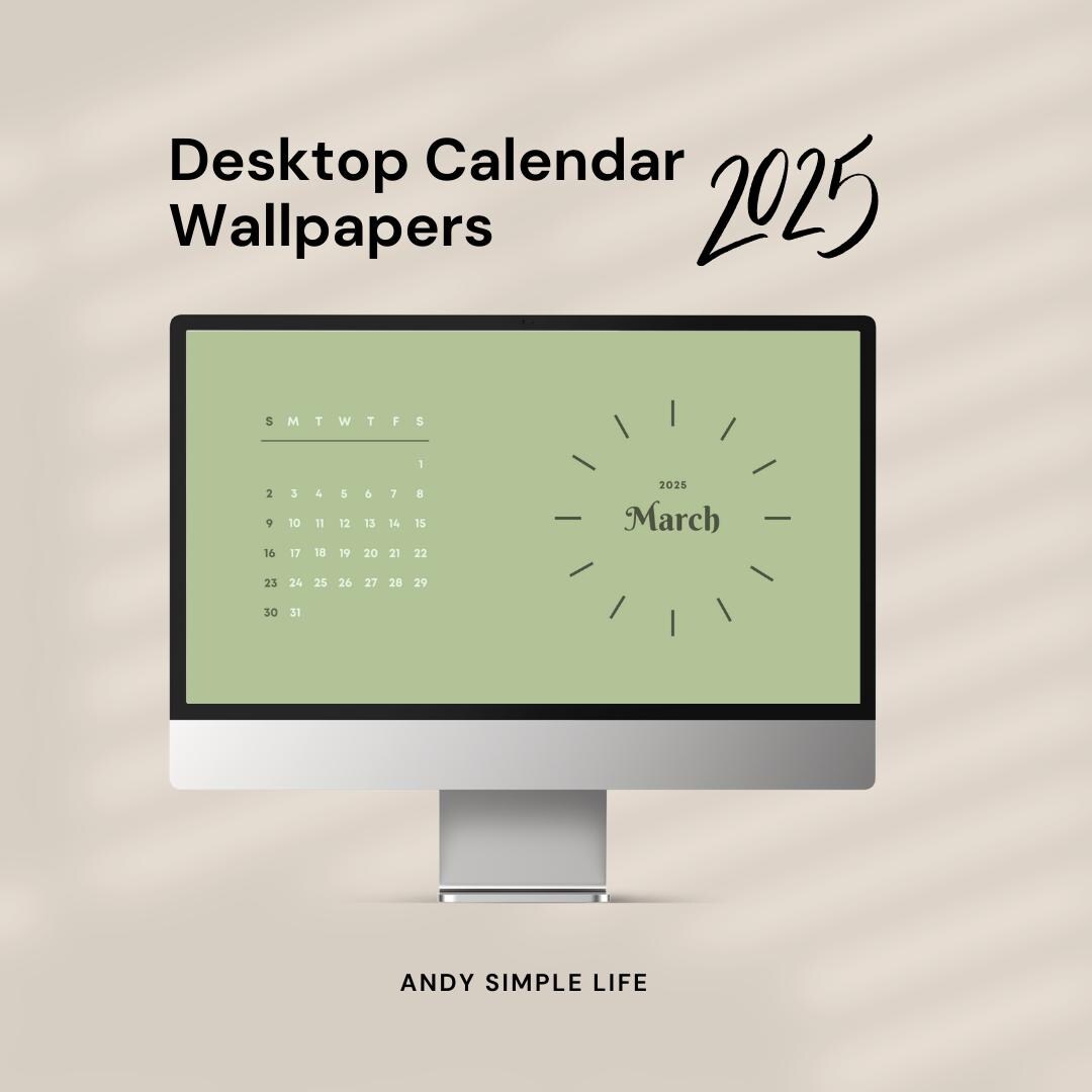 Desktop Calendar Wallpapers 2025 Minimalist Wallpaper, Monthly Desktop ...