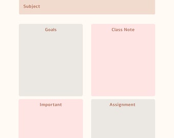 A4 Printable Study Planner Cornell Study Planner the Boxing Study ...