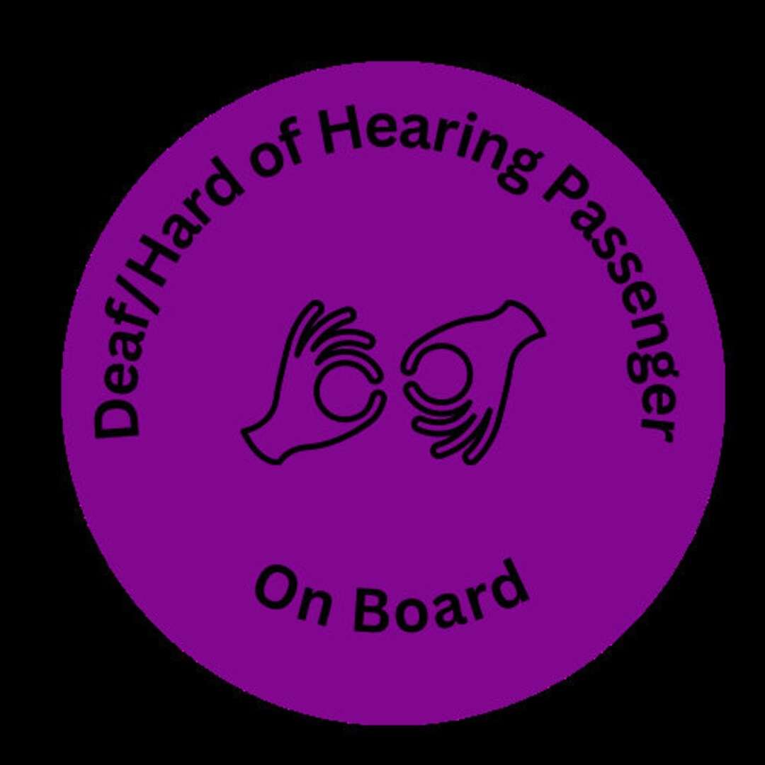 Deaf Hard of Hearing Passenger on Board- Car Decal - Etsy