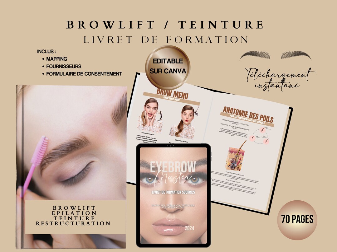 Browlift, Tinting, Hair Removal, Eyebrow Structuring, Training Booklet ...