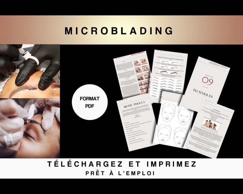 Learn Microblading, PDF Training Booklet, Trainer, Beauty Academy, Eyelash Technician, Instant ...