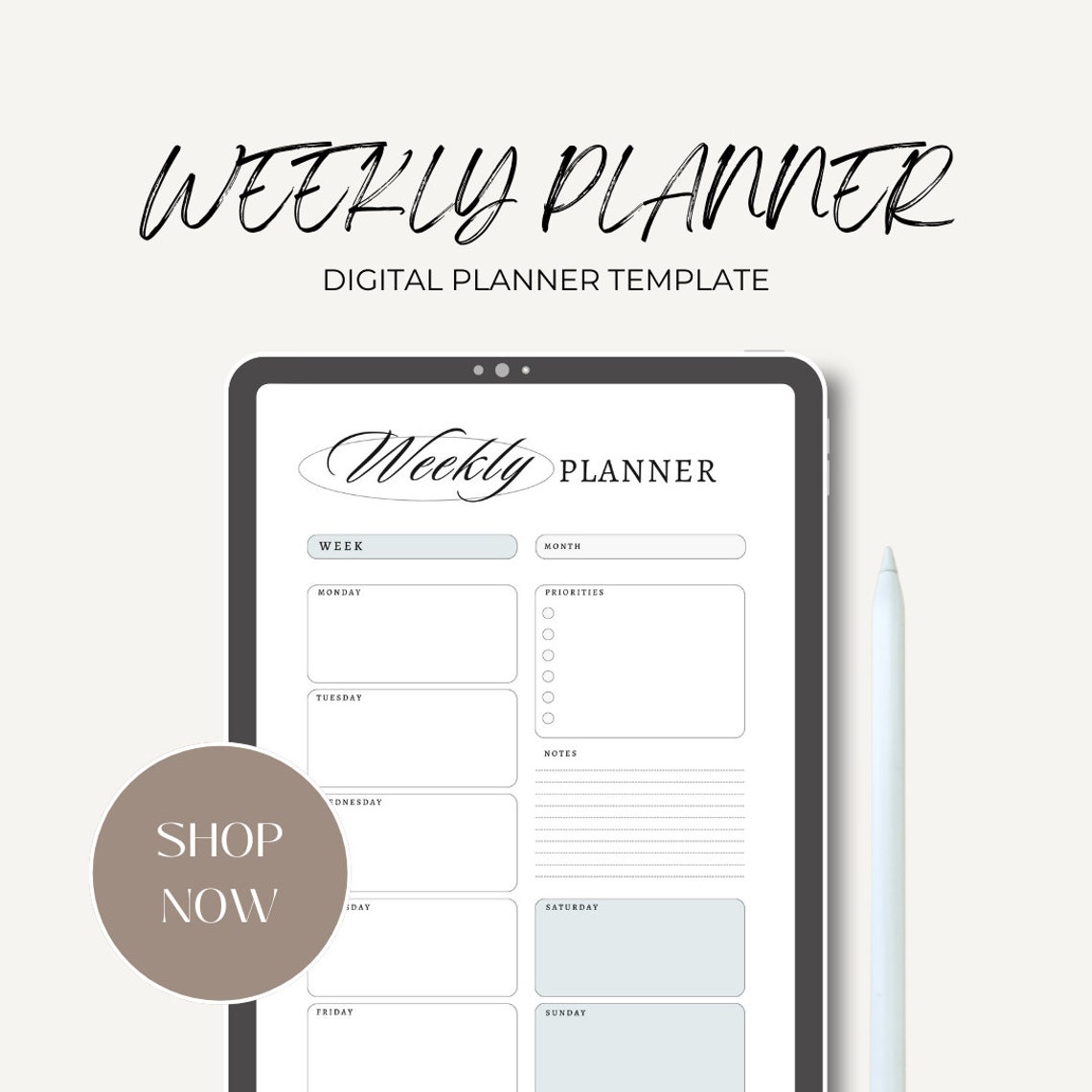 Weekly Organizer Weekly Schedule Weekly Planner Printable to Do List ...