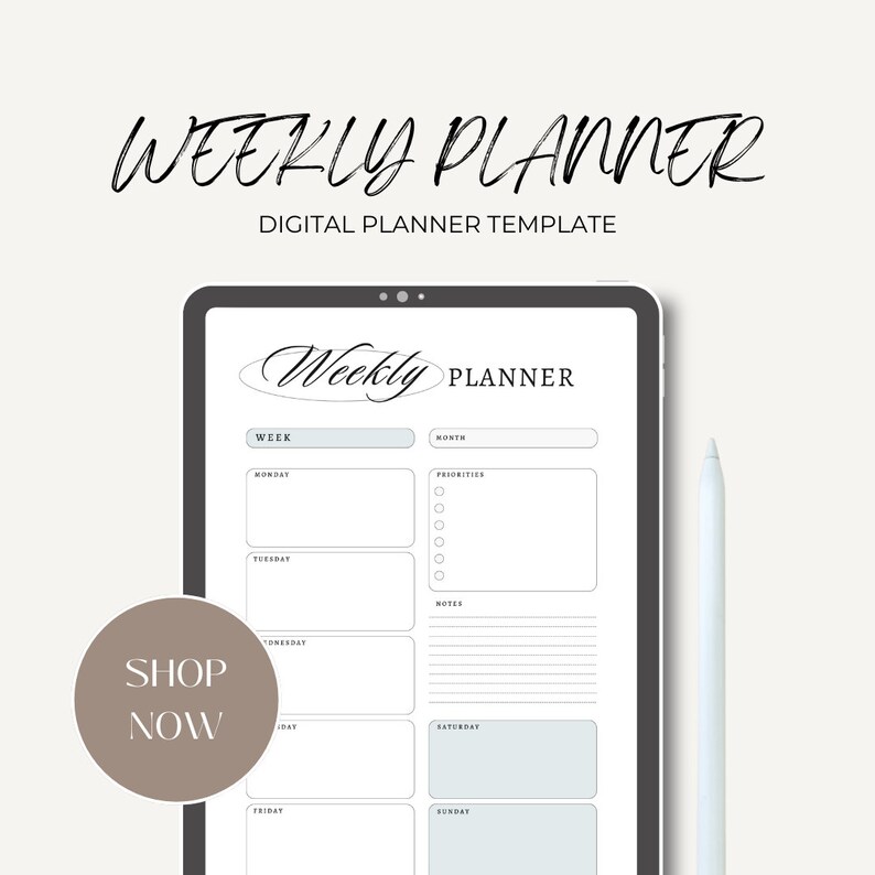 Weekly Organizer Weekly Schedule Weekly Planner Printable to Do List ...