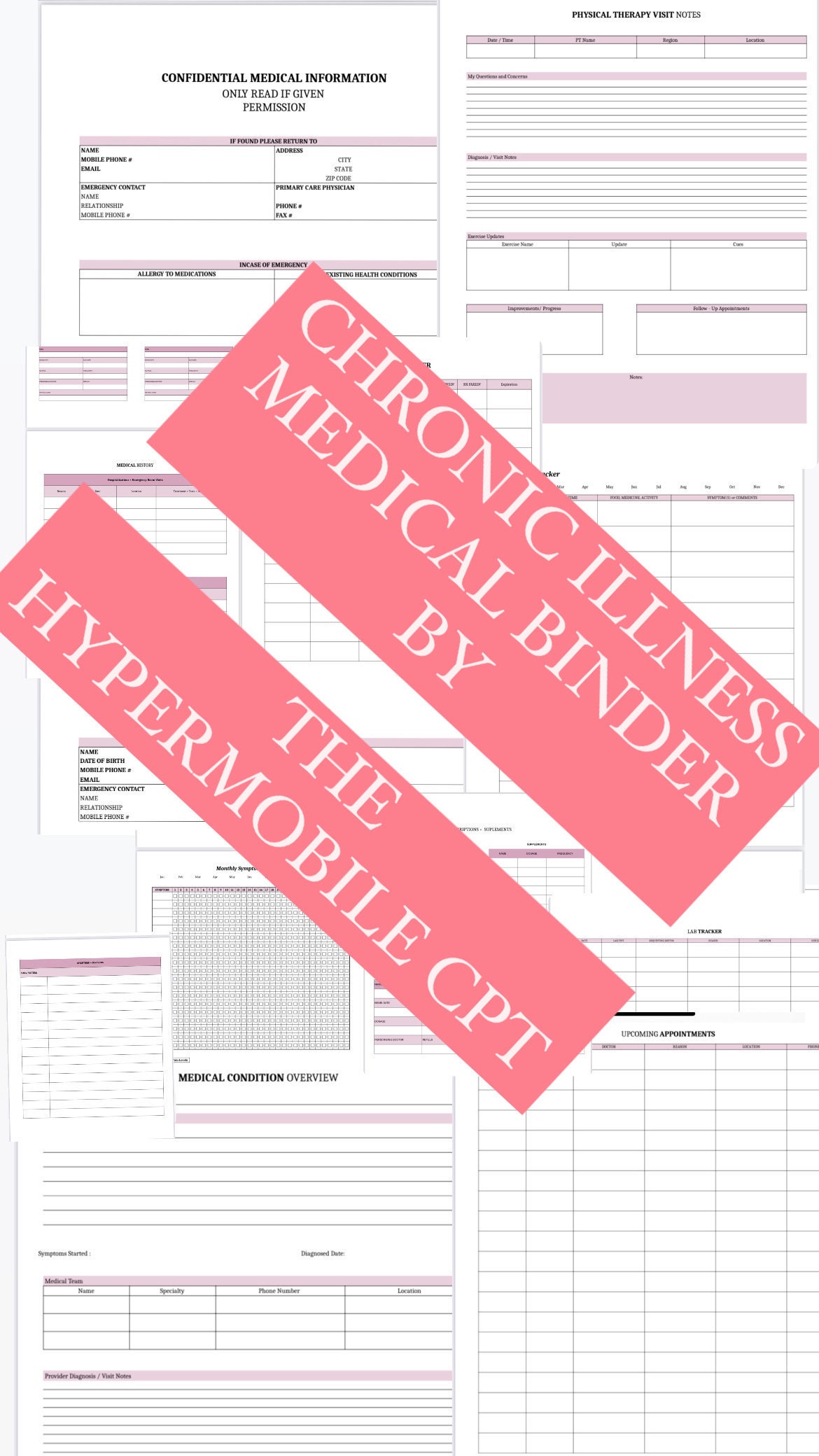 Chronic Illness Medical Binder Template - Etsy