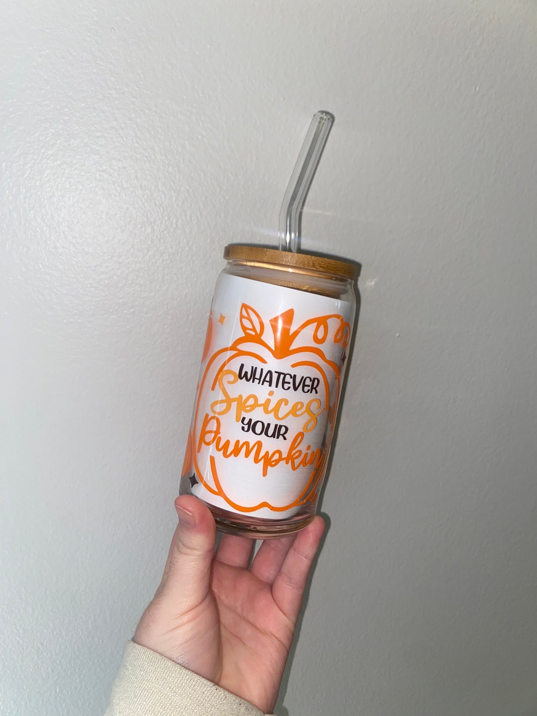 Whatever Spices Your Pumpkin Glass Cup - Etsy