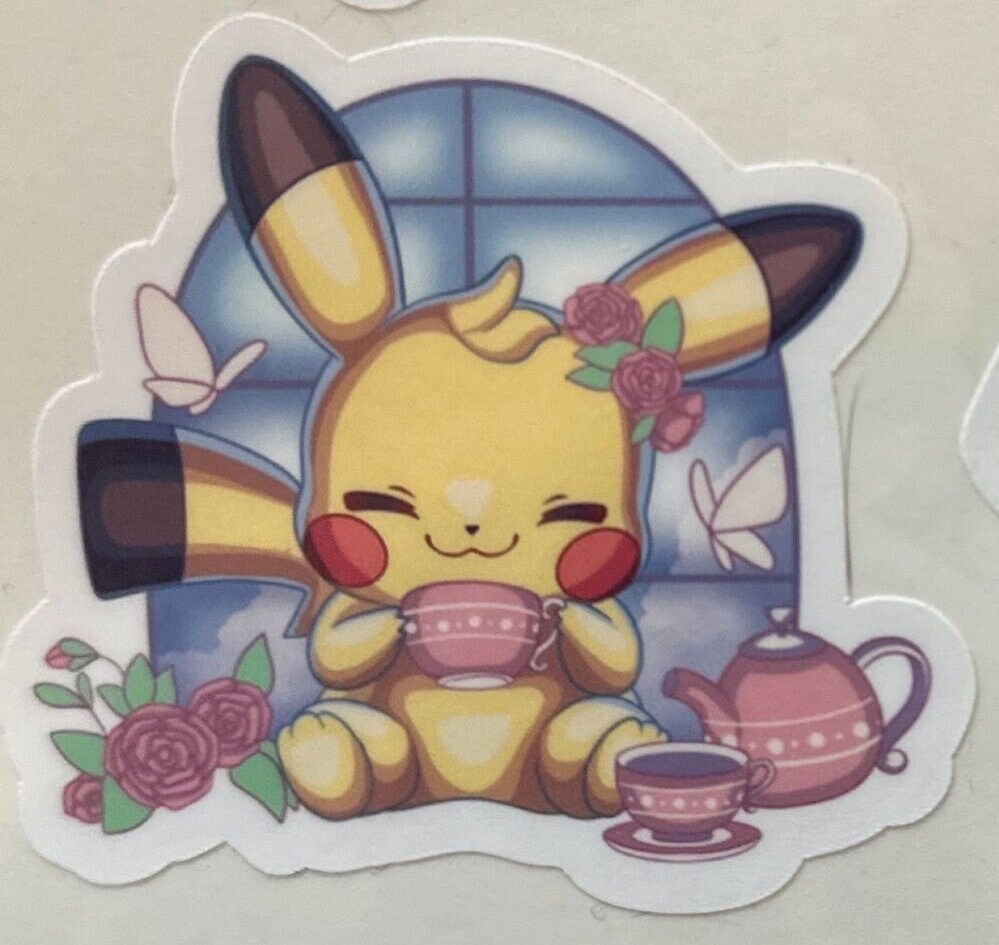 Pokemon Pikachu Tea Party Kawaii Sticker - Etsy