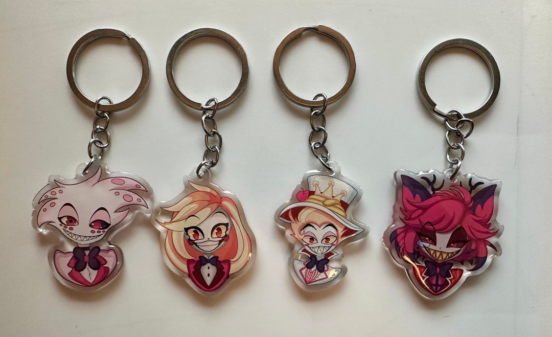 2.0” Double Sided Hazbin Hotel Epoxy Keychain - Etsy