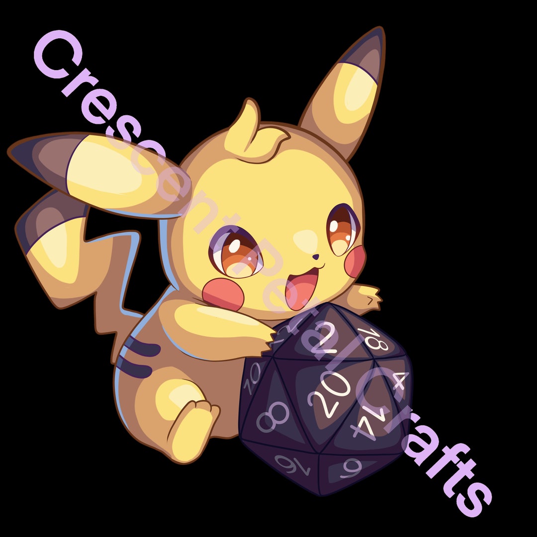Pokemon Pikachu DND D20 Kawaii Sticker - Etsy