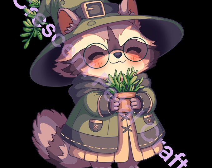 DND DRUID RACCOON Cute Sticker - Etsy