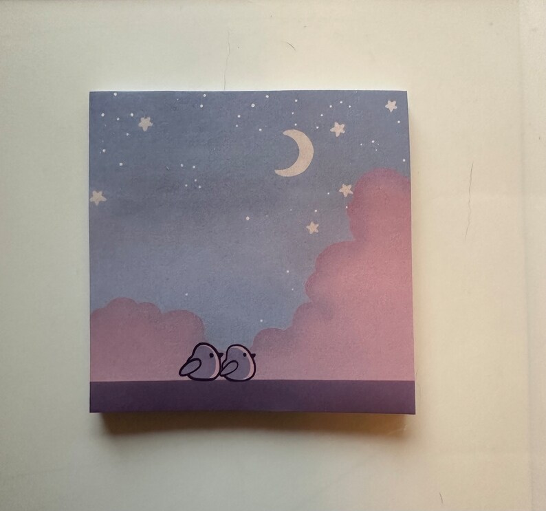 Stationary Note Pad Sticky Note Love Birds - Etsy