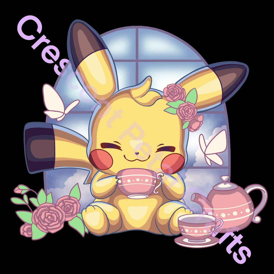 Pokemon Pikachu Tea Party Kawaii Sticker - Etsy