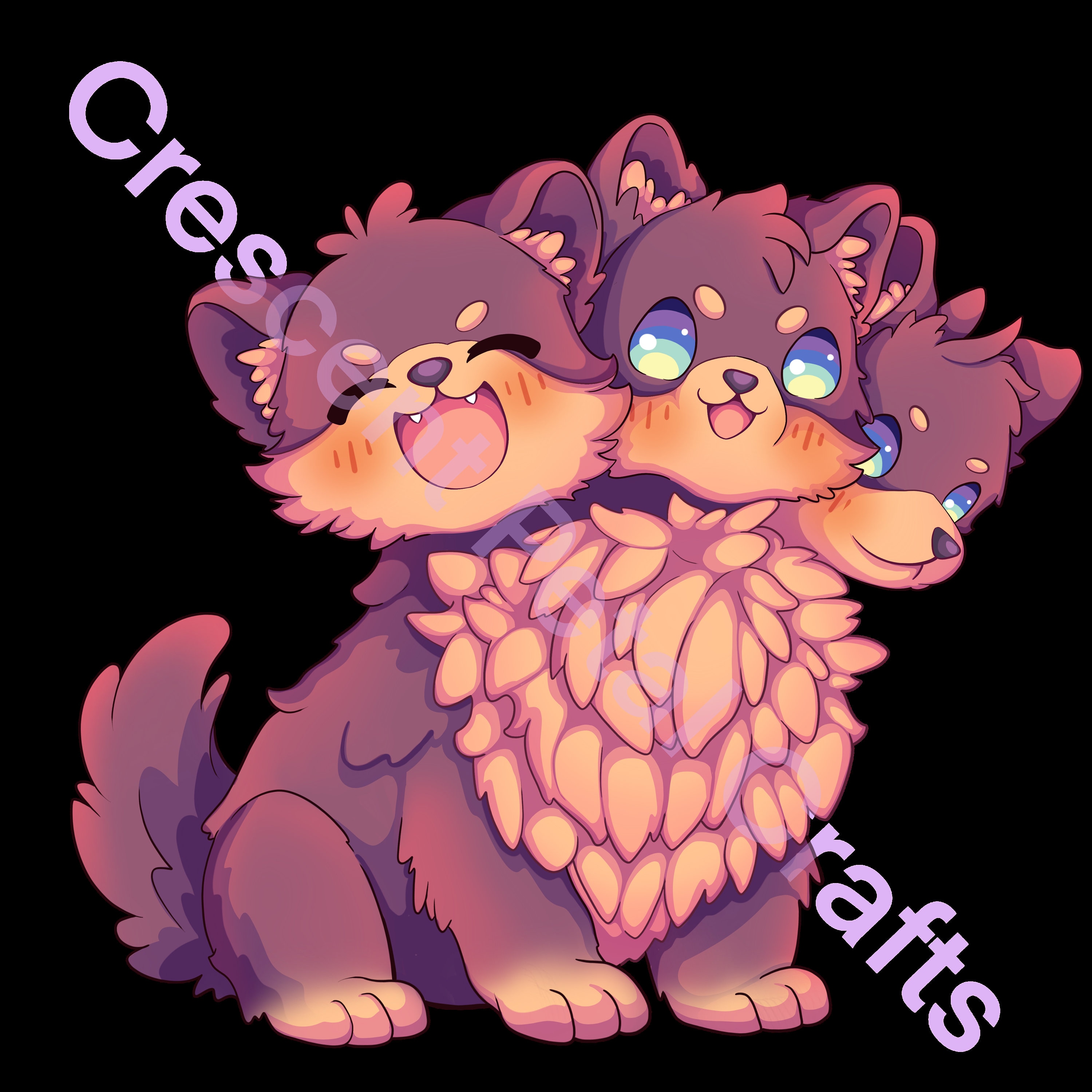 Mythological Cerberus Cute Sticker - Etsy
