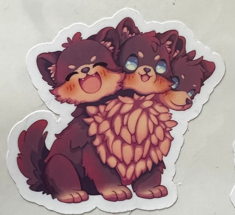 Mythological Cerberus Cute Sticker - Etsy