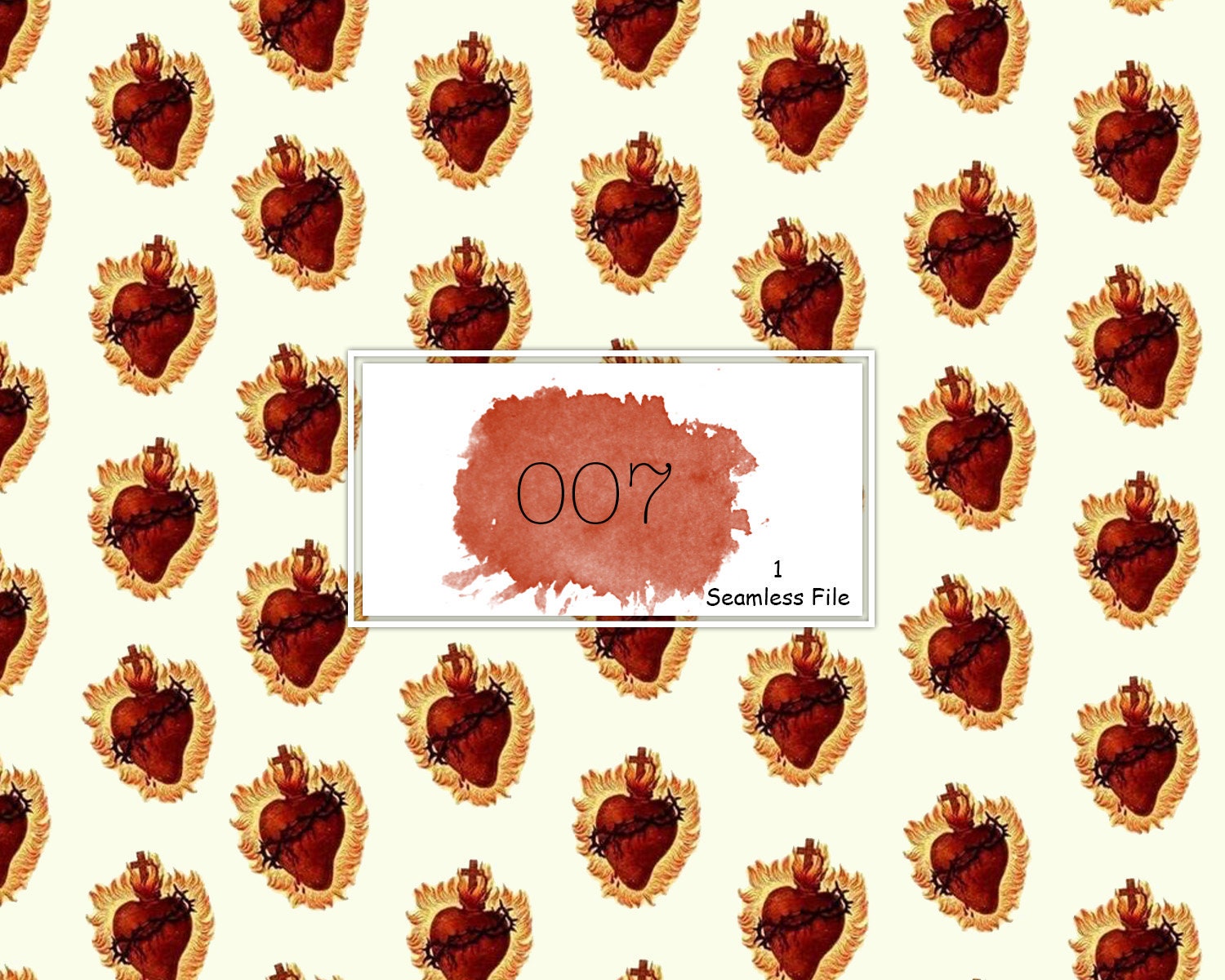 Seamless Sacred Heart File Seamless Catholic Pattern Seamless Catholic ...