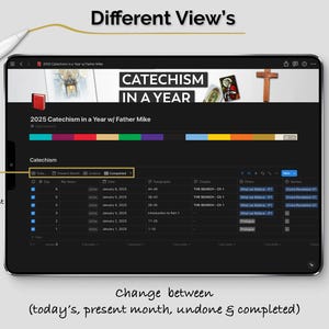 Catechism in a Year Reading Plan Notion Template 2025, Catechism Notion ...