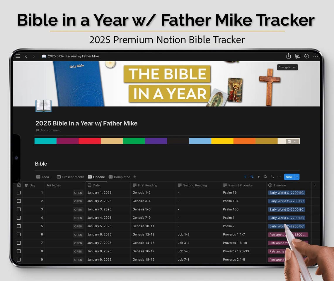 Catholic Bible & Catechism in a Year Reading Plan Notion Template 2025 ...