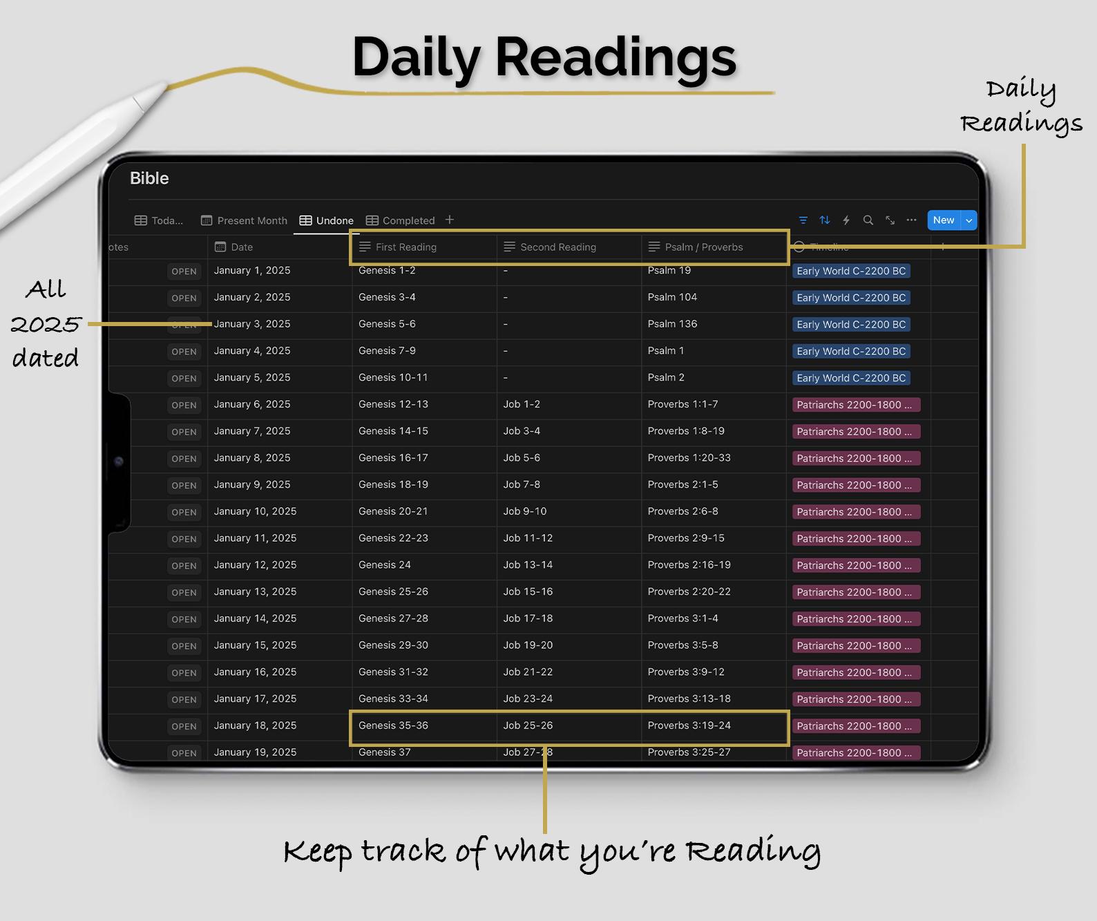 Catholic Bible & Catechism in a Year Reading Plan Notion Template 2025 ...