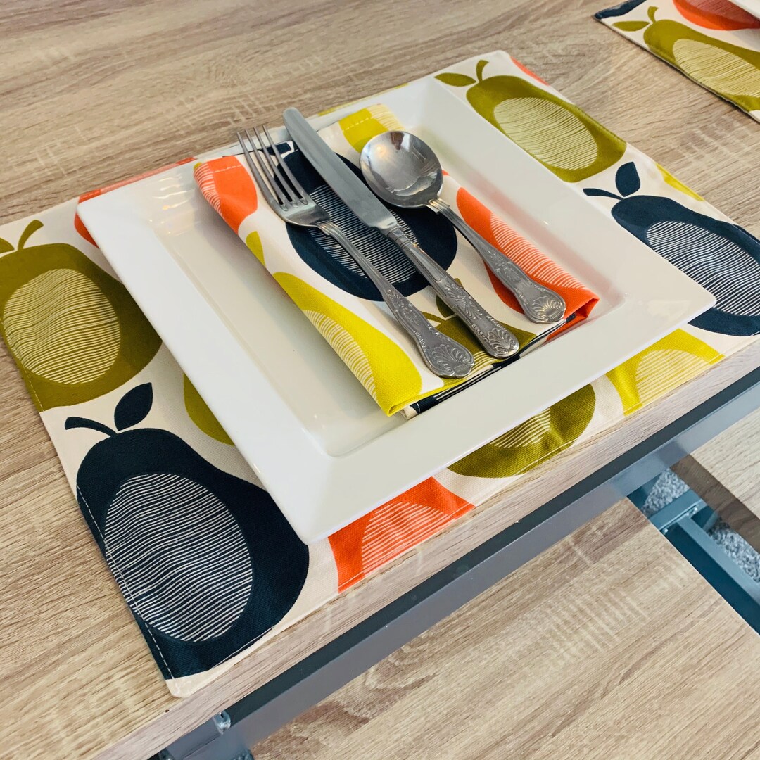 Scribble Pears Scandi Print Orla Kiely Placemats, Napkins, Table Linen ...