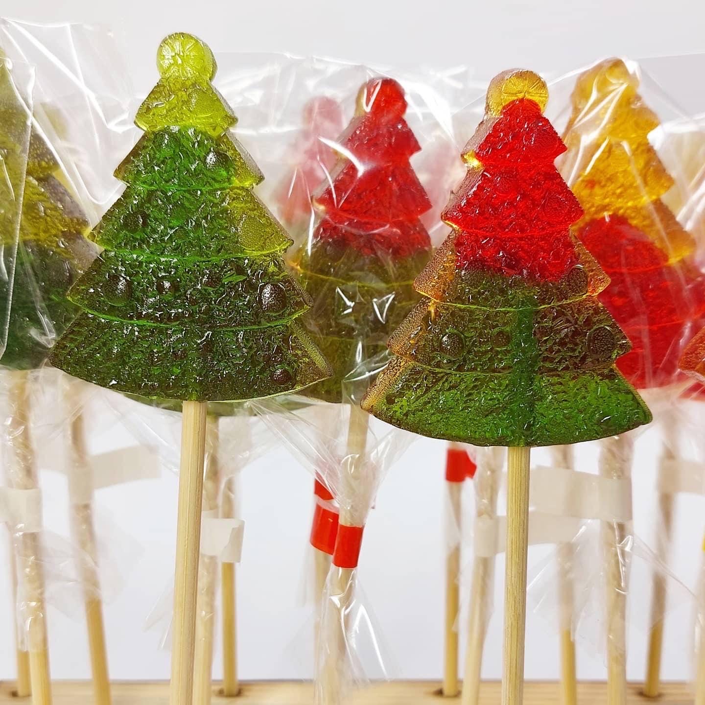 50 Pcs Christmas Tree Lollipops, Holiday Candy Treats - Etsy