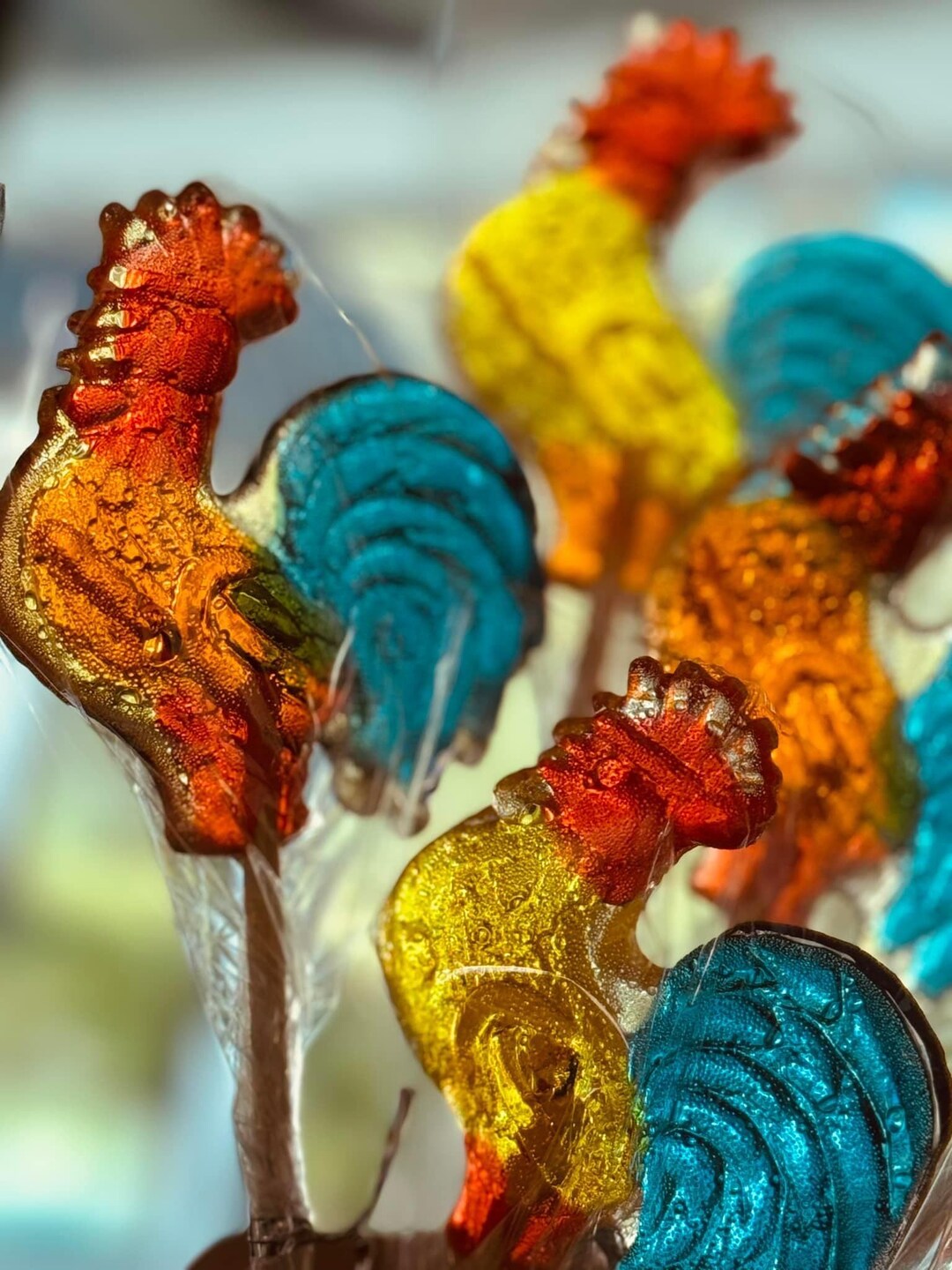 25 Large Classic Rooster Suckers - Nostalgic Hard Candy Treats. Barley ...